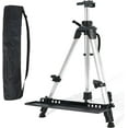 ADHINO Portable Artist Easel Stand, Aluminum Adjustable Height 17-66 ...