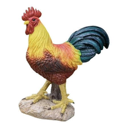 Resin Statue Decorative Chicken Statue Artwork Realistic Stand L ...