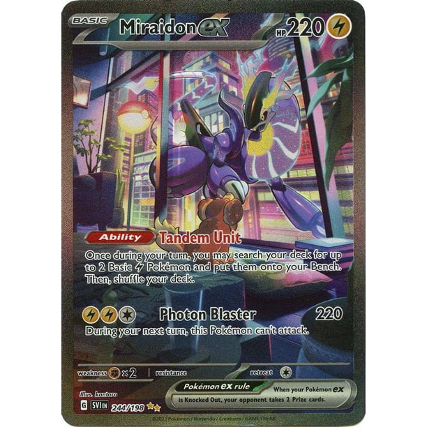 Pokemon Scarlet & Violet Special Illustration Rare Miraidon ex #244/198 ...