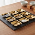 JWQFBC Stainless Steel Dipping Dish 3 Compartment Sauce Dish Easy to ...