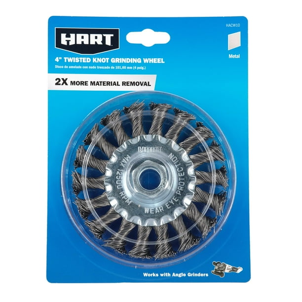 HART 4-inch Twisted Knot Grinding Wire Wheel - Walmart.com