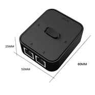 Kentek RJ45 2 Way Manual Data Switch Box Push Button Style Network I/O ...