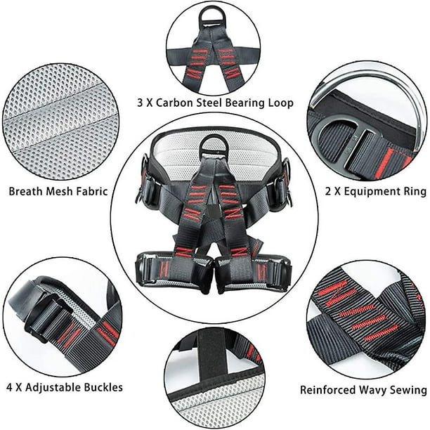 Adjustable Thickness Climbing Harness Half Body Harnesses For Fire ...