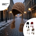 Aellinatey Fashion Knitted Fringe Beanies Warm Soft Stretchy Winter Hat ...