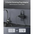 Sideways Outlet , Multi Plug Wall Outlet with 360 Rotating Plug & 3 ...