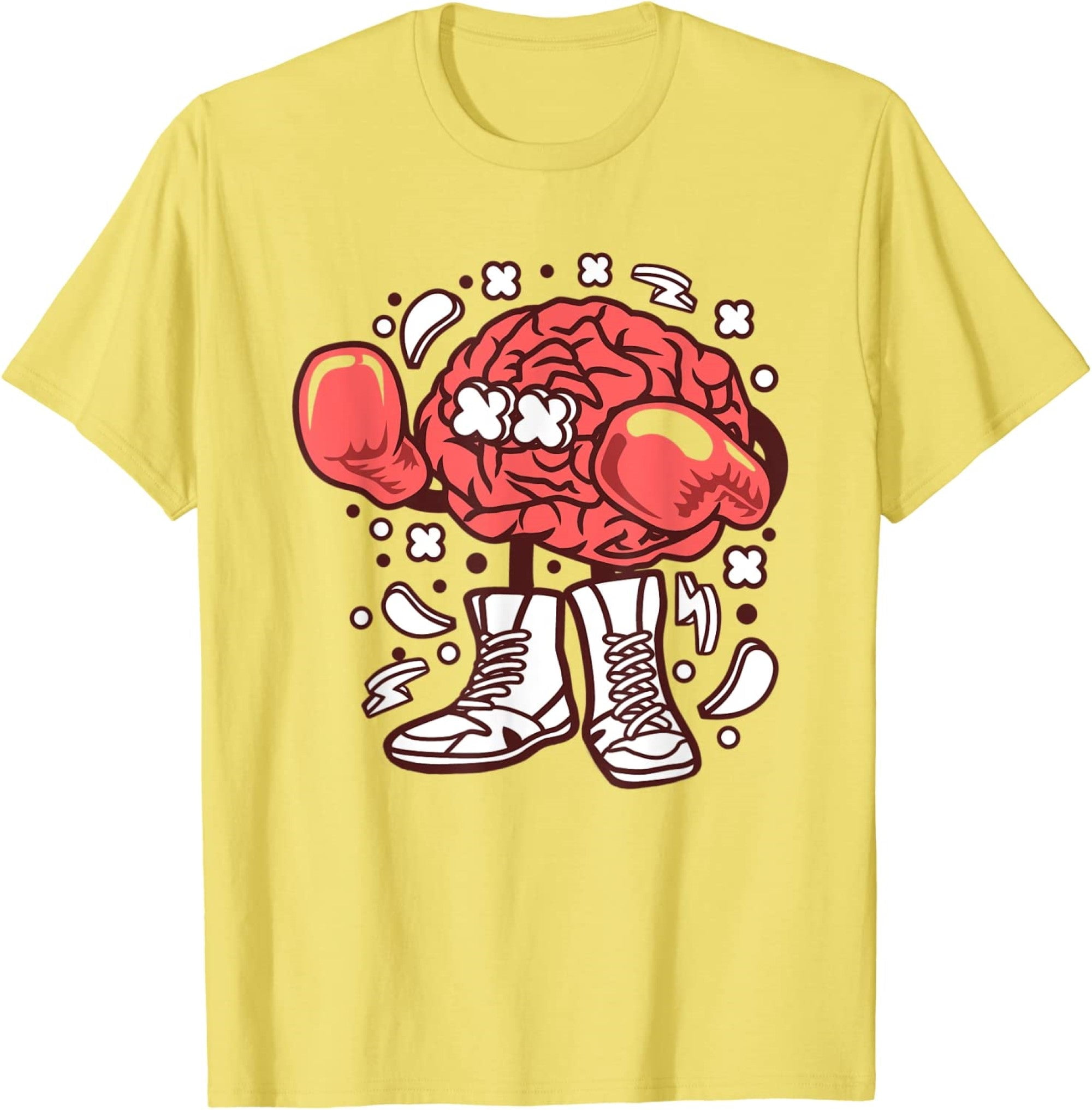 Boxer Brain Fighter Boxing with Gloves and Shoes Men Women Shirt T ...