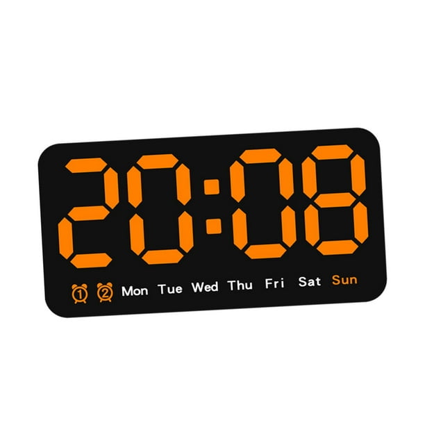 Digital Clock LED Alarm Clock Desk Large Display Electronic Clock Wall ...