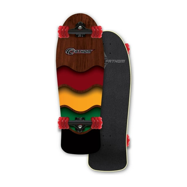 Fathom by Shark Wheel Rasta Cruiser Longboard Skateboard Complete ...