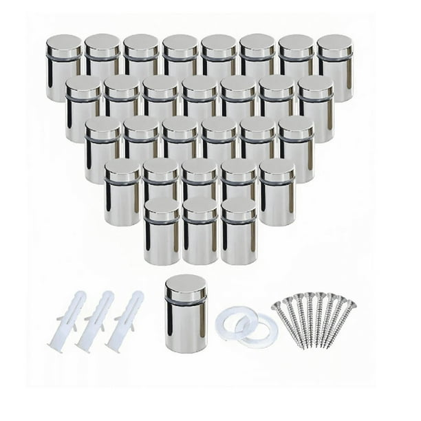 30 Pcs De Chapetones De 16 X 25 Mm Para Montaje De Herrajes plata ...