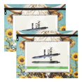 Highland Cow and Sunflowers 3-Ring Binder Pouches A4 Size Zipper Pocket ...