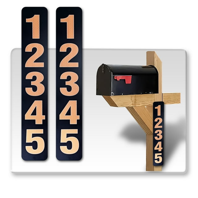 2 Pack Address Numbers for House Stickers, Customized Vertical 911 ...