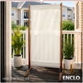 6ft H x 3ft W Freestanding or Surface Mount Outdoor Privacy Screen ...