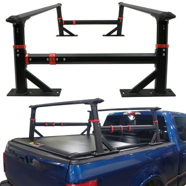 Universal Adjustable Truck Bed Chase Rack Roll Bar with 6X Amber Side ...