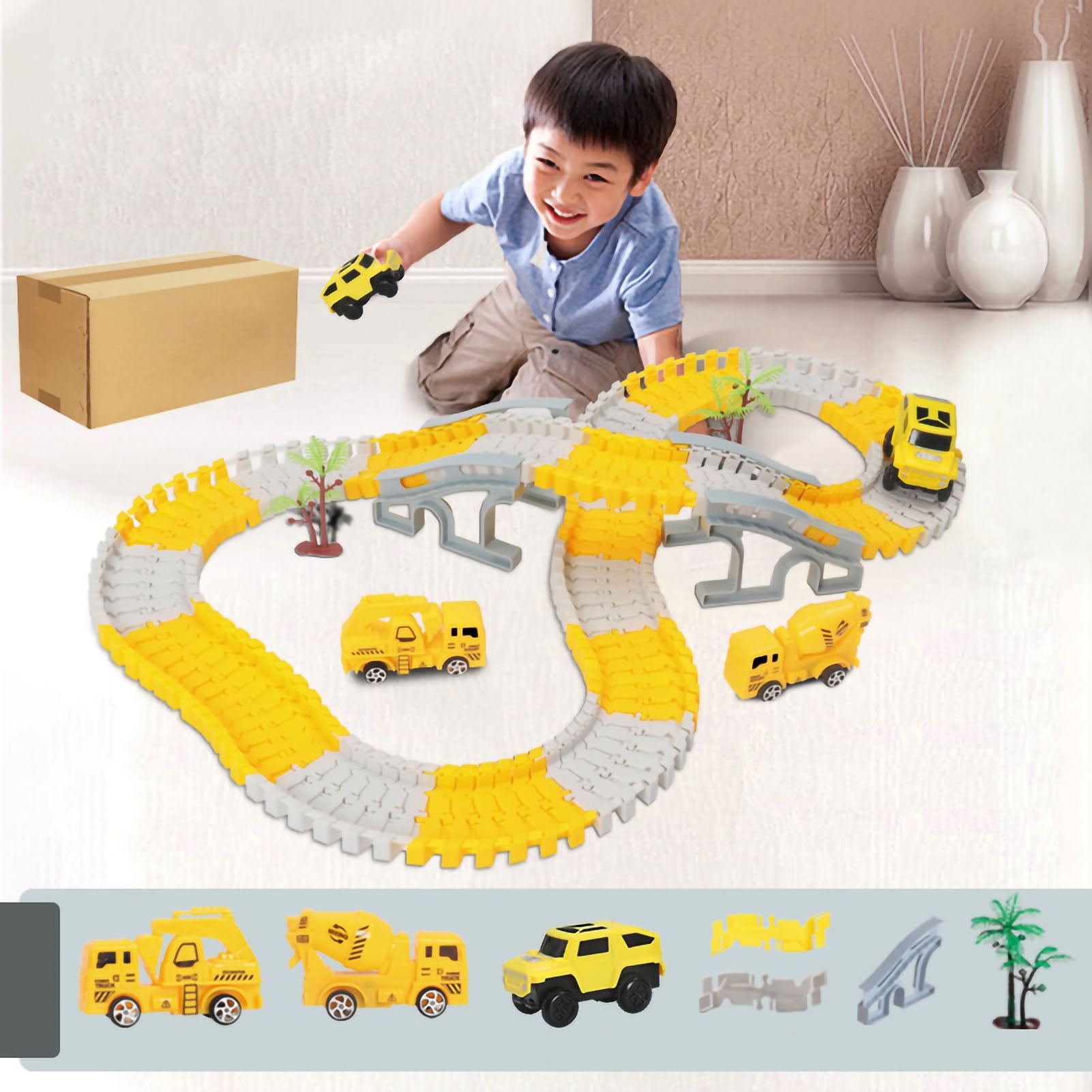 Click here for Ymiko Construction Race Tracks For Kids Race Track... prices