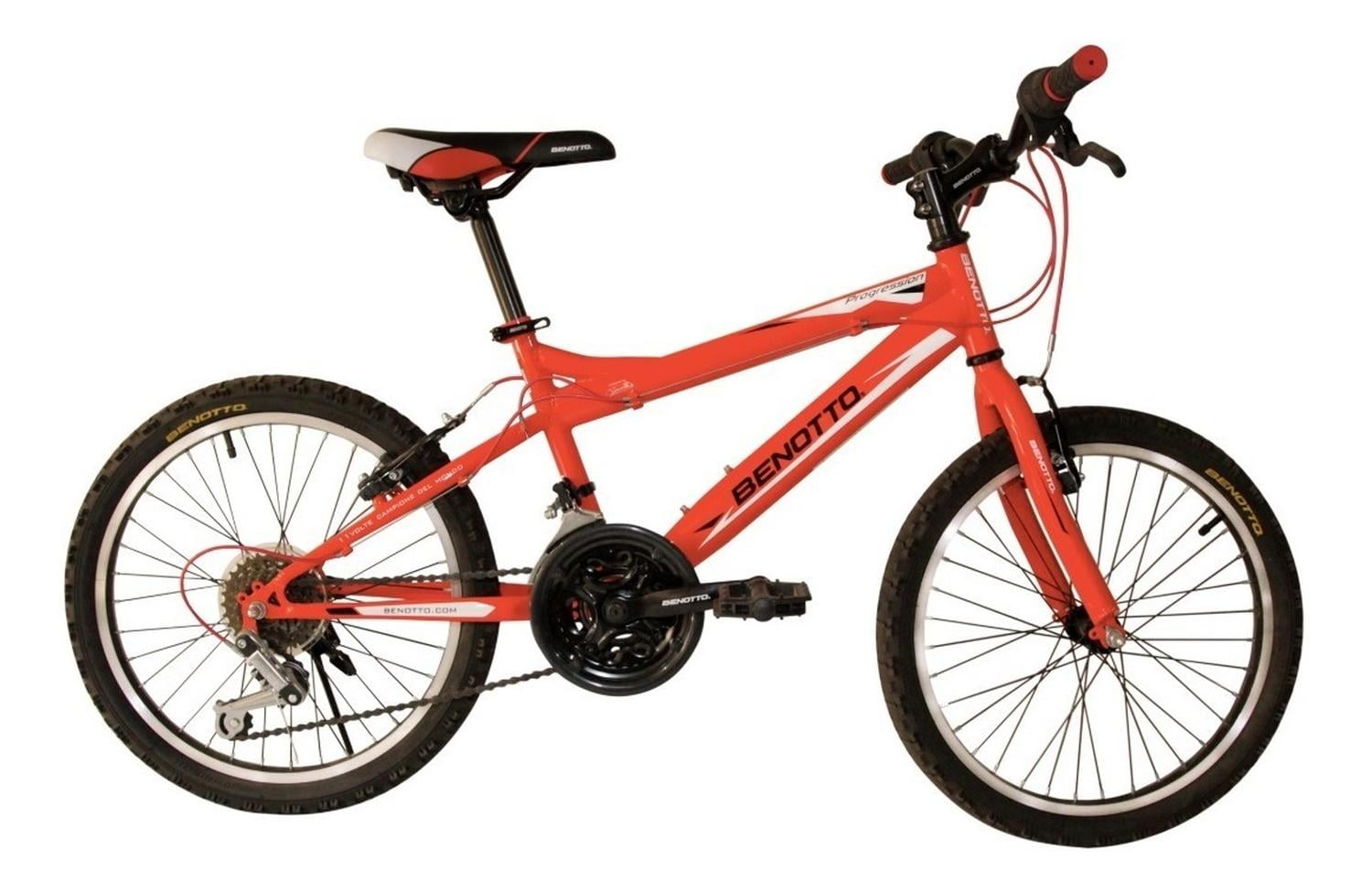 Bicicleta Benotto MTB Progression R20 21v Niños Frenos V Naranja ...