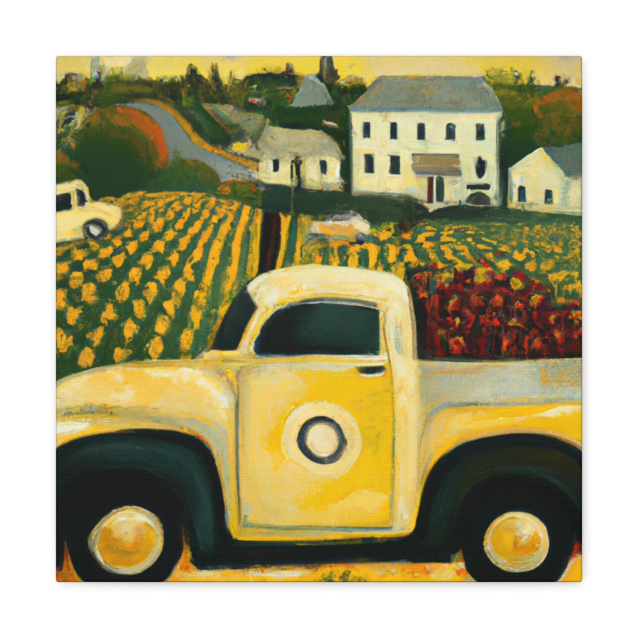 Rusty Pickup Truck. - Canvas - Walmart.com
