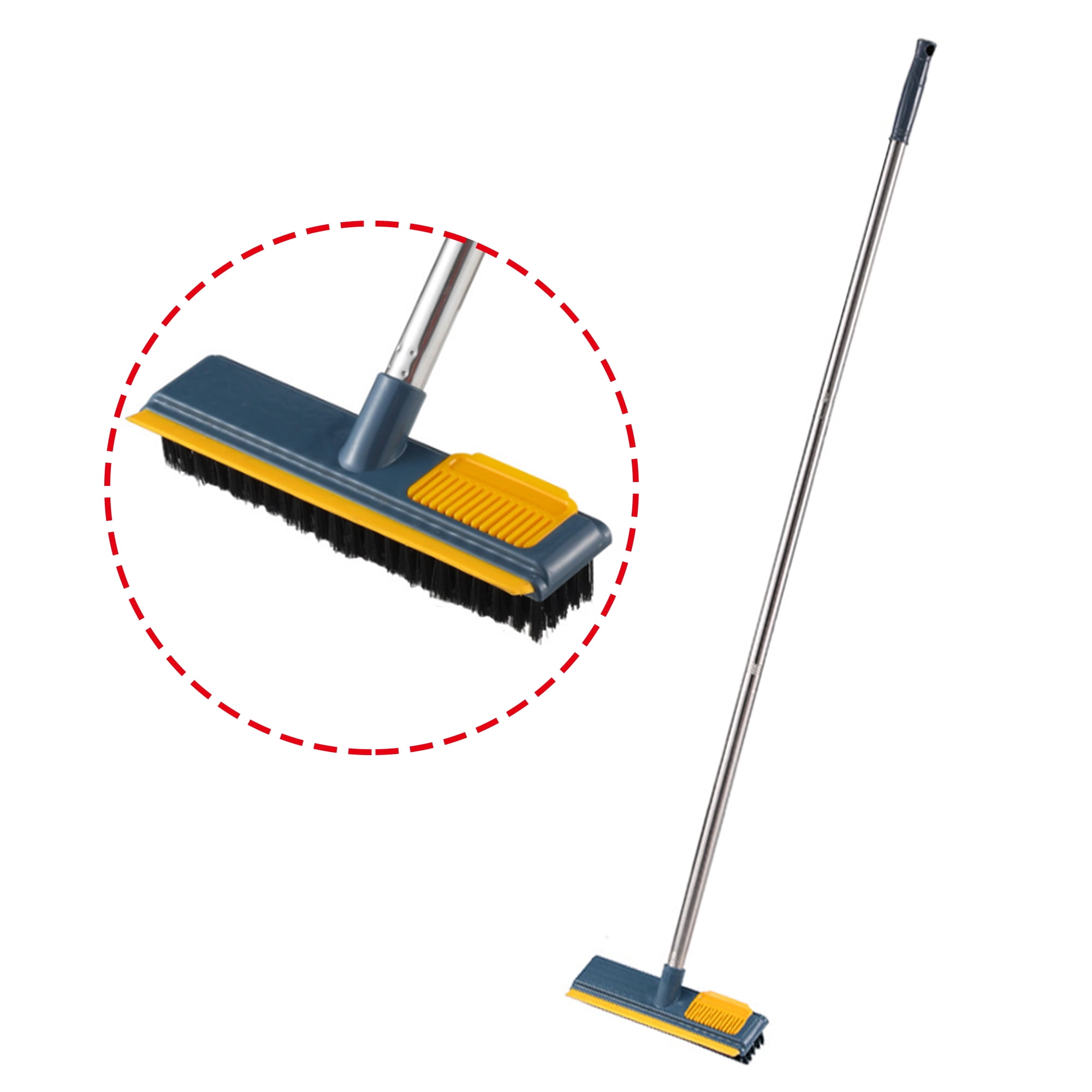 LELINTA Floor Brush 2 in 1 Scrape and Brush Stiff Bristle Scrubber Tub ...