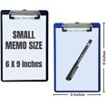 1InTheOffice Small Clipboards 6x9 Plastic Memo Size, Translucent Blue ...