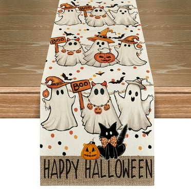 Smile Boo Ghost Halloween Table Runner 13 x 72 Inch - Walmart.com
