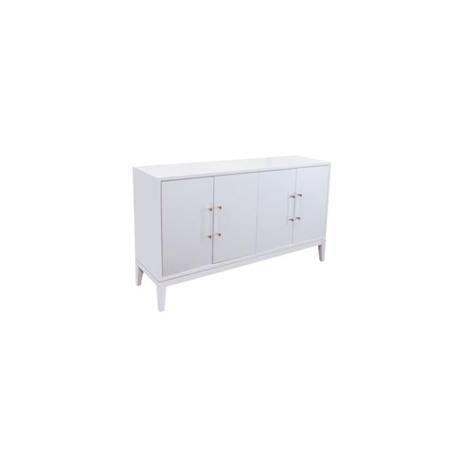 Best Master Furniture B1007 Sideboard Orbis White Lacquer Sideboard ...