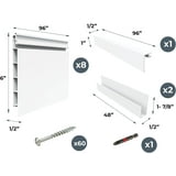 CrownWall Slatwall Accessory System, PVC Panels Garage Organizer Wall ...