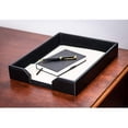Black Bonded Leather Letter Tray - Walmart.com