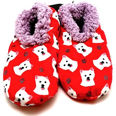 Comfies Womens Boxer, Uncropped Dog Slippers - Sherpa Lined Animal ...