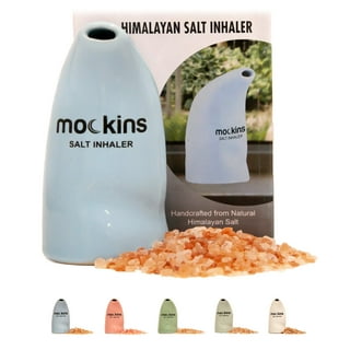 Nevlers Hand Painted Ceramic Salt Inhaler with Pure Himalayan Pink Salt ...