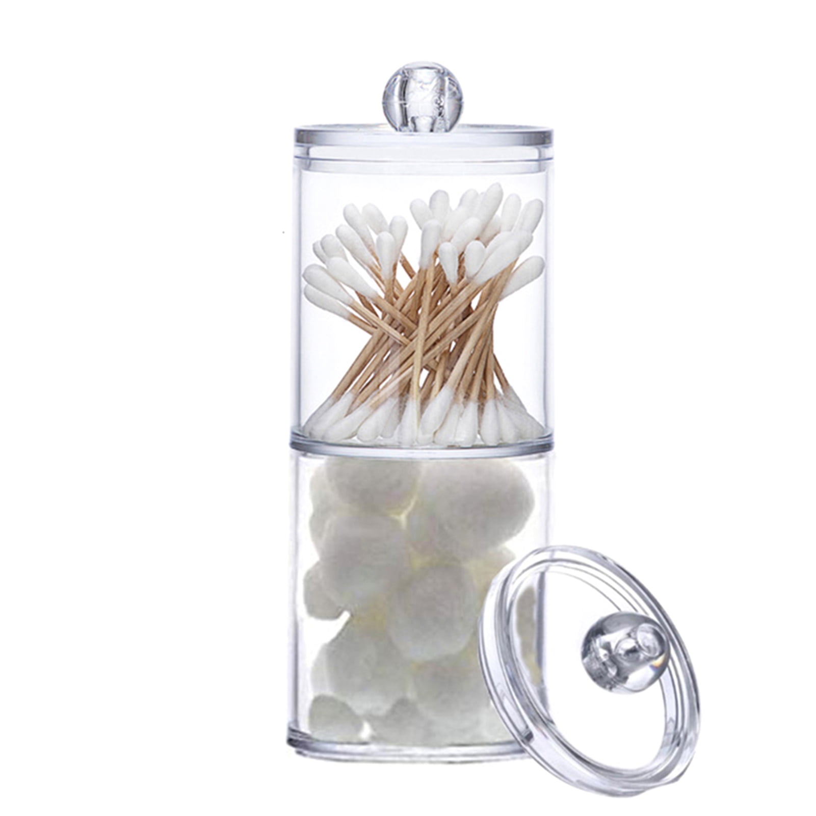 FaLX Makeup Organizer Round Clear Plastic Facial Puffs Cosmetic ...