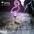 1pcs Solar Flamingo Lawn Lights, Outdoor Garden Decor with 3 Pink ...