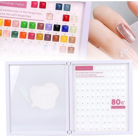 Nail Polish Display Book, 80 Colors Nail Tip Color Display Book Chart ...