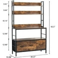 Chnnmbrn Kitchen 39.37'' Steel Standard Bakers Rack with Microwave ...