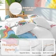 Abstract Giraffes Comforter Set Full Size, Colored Heart Paint Red Blue ...
