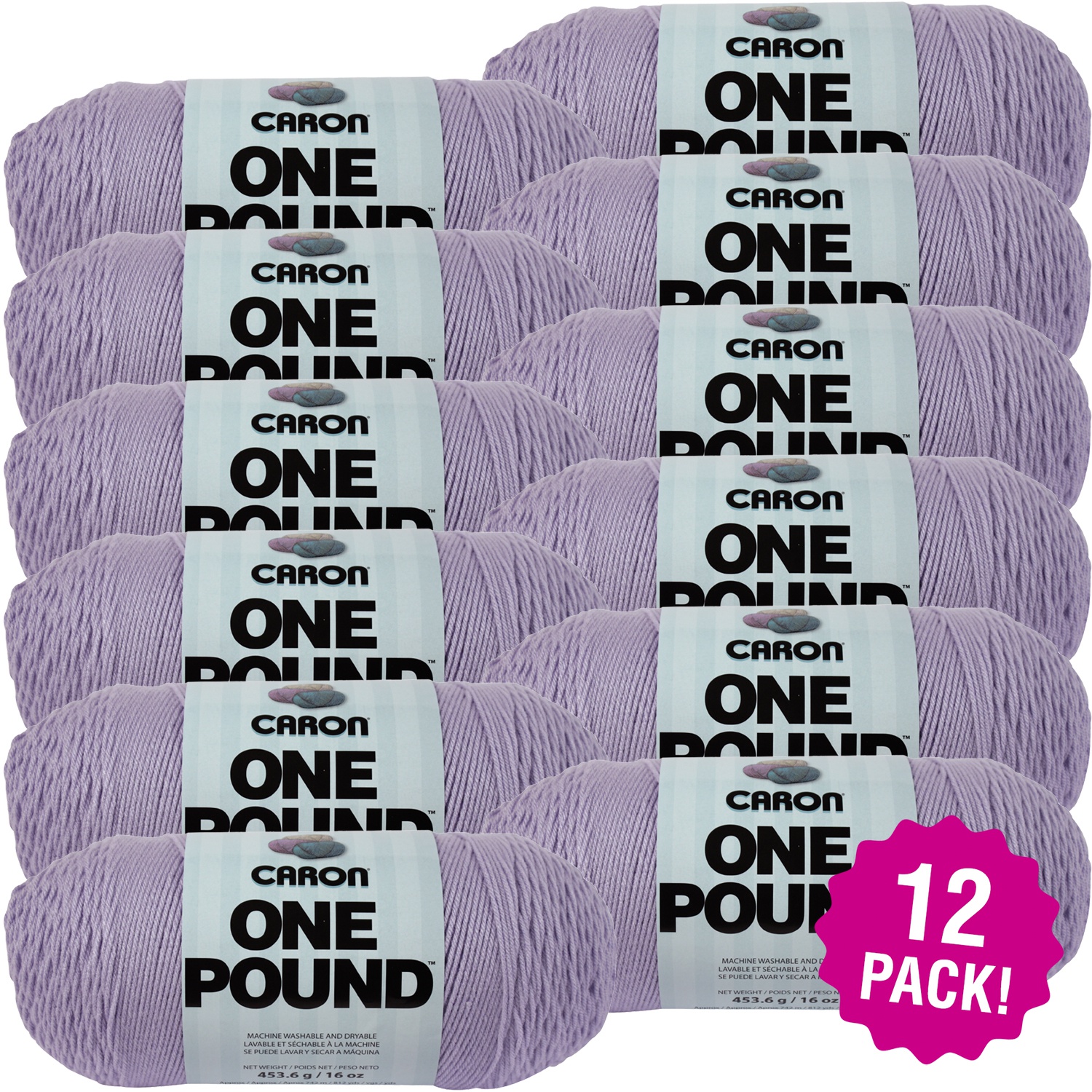 Caron One Pound Yarn - Lilac, Multipack of 12 - Walmart.com