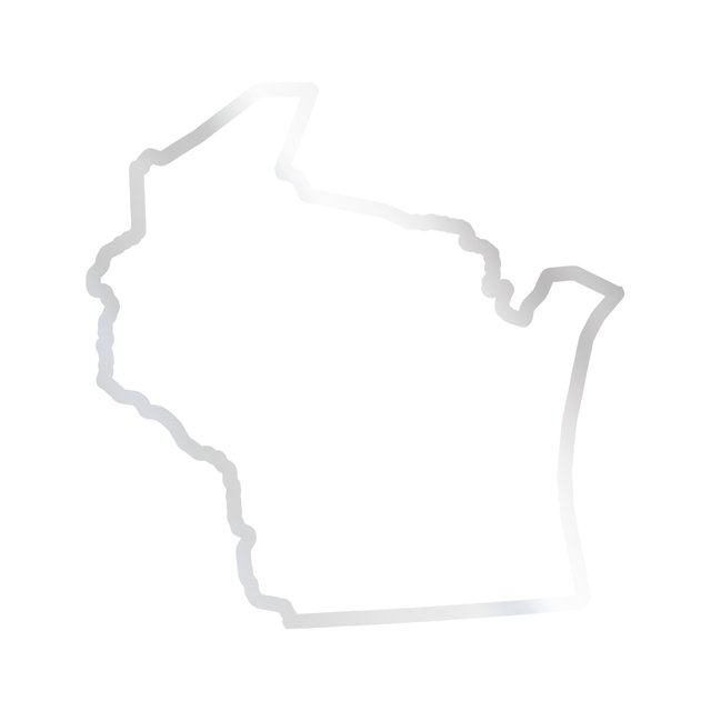 Wisconsin Outline Sticker Decal Die Cut - Self Adhesive Vinyl ...