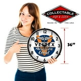 Veltex, Aviation Ethyl Gasoline LED Wall Clock, Retro/Vintage, Lighted ...