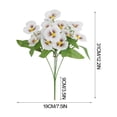 Dianli Faux Floral Pansy Arrangement Silk Pansy Artificial Flowers for ...