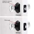 Gldoor Knobs Interior With Lock Vintcrystal For Bedroom Bathroom Matte ...