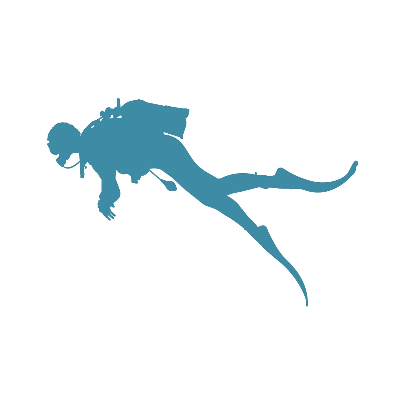 Scuba Diver Sticker Decal Die Cut - Self Adhesive Vinyl - Weatherproof ...