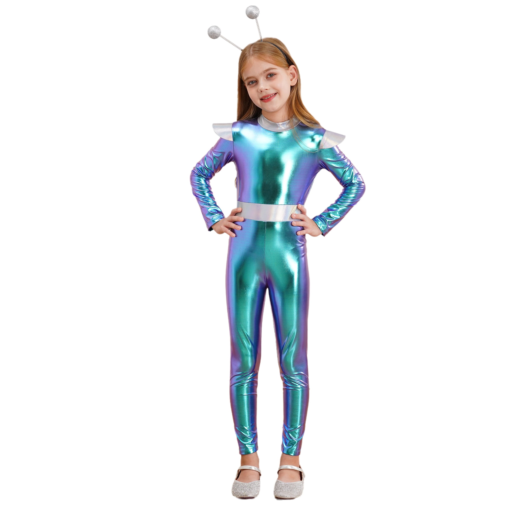 Click here for Yanarno Kids Girls Halloween Alien Costume Hologra... prices