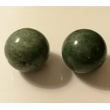 Blackish Jade Green Marble Stone Chinese Healthy Exercise Massage ...