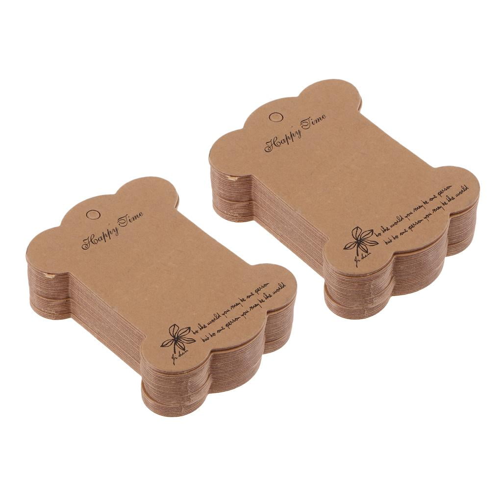 60X Unfinished Wood Floss Bobbins Embroidery Thread Cards Stitch Bobbin ...