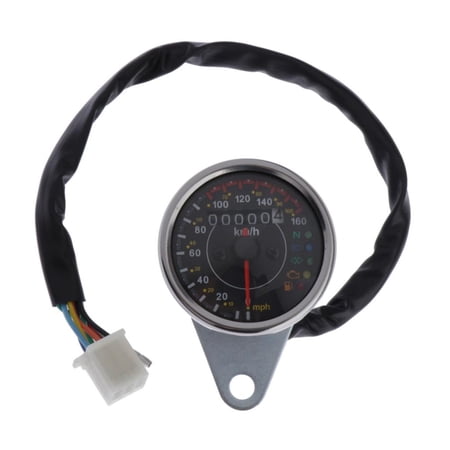 Motorcycle Tachometer Universal Scooter Backlit Speed Oil Meter ...