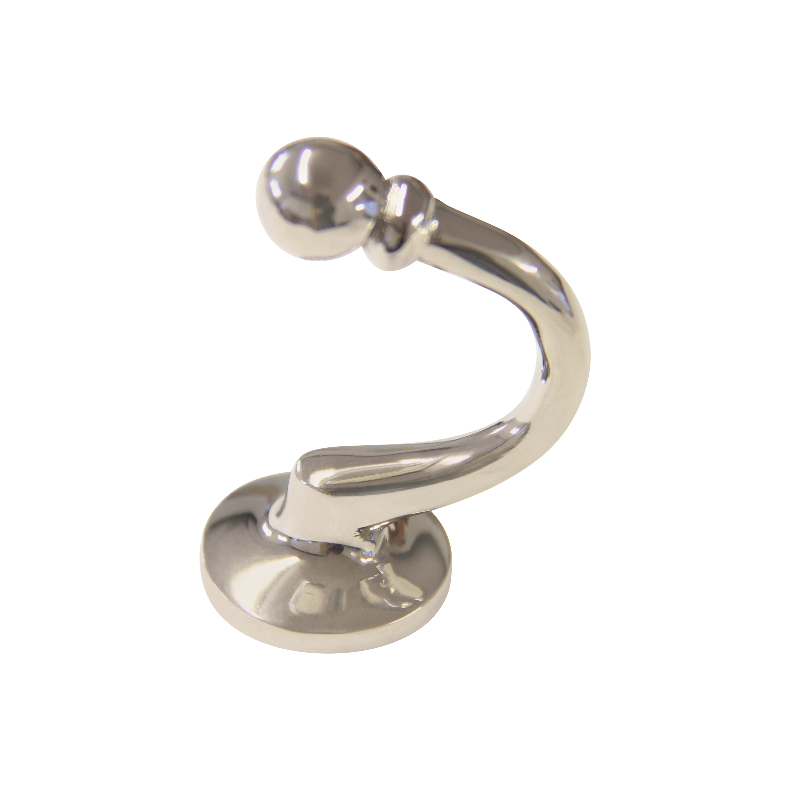 RCH Hardware HK-BR2389-50 Brass Wall Hook, 2 Inch, Polished Nickel ...