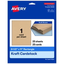 Avery Printable Cardstock, 8.5" x 11", Kraft Brown, 25ct - Walmart.com
