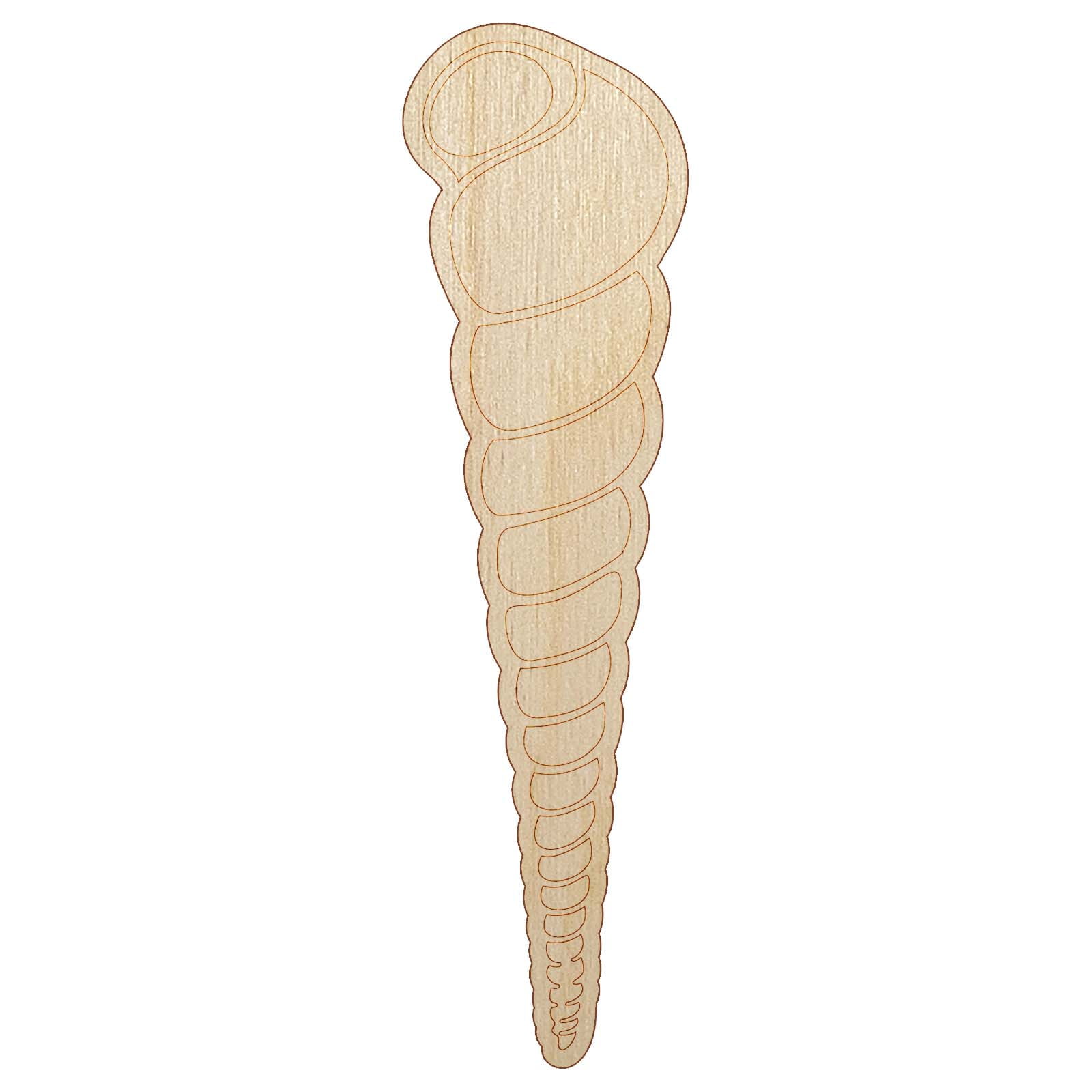 Turritella Spiral Seashell Beach Shell Wood Shape Unfinished Piece ...