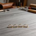 12 Piece 3.5cm Gold Napkin Rings Alloy D Shape Tableware Holder For ...