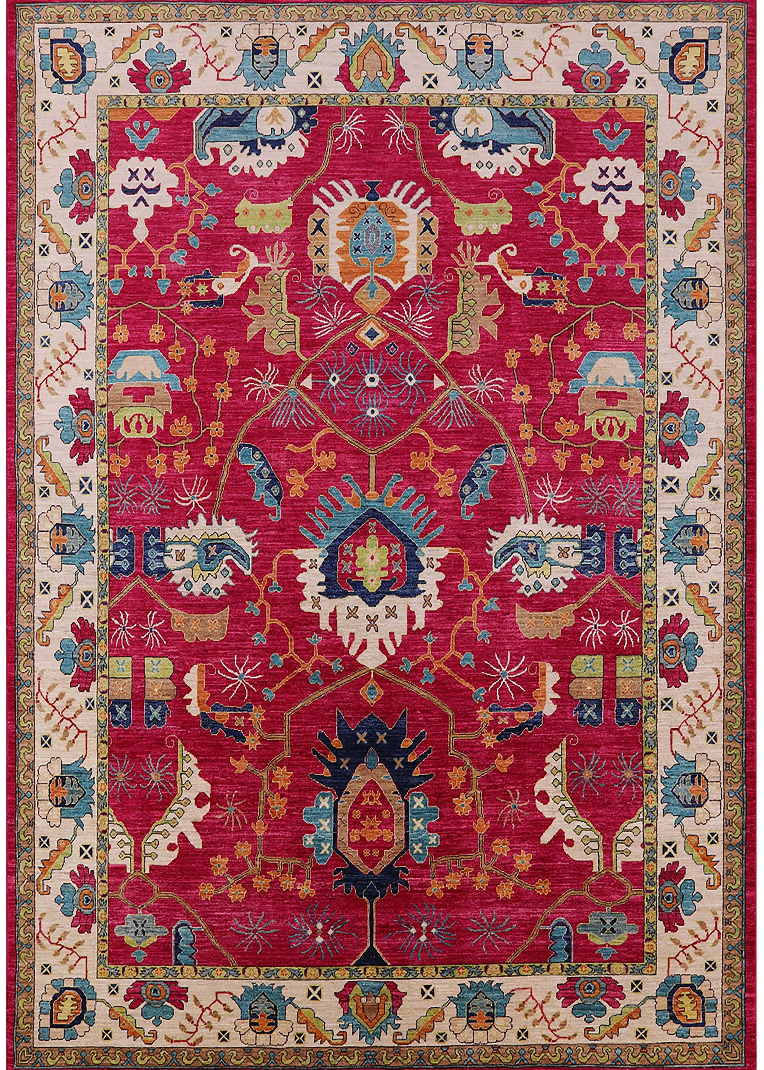 Ahgly Company Indoor Rectangle Mid-Century Modern Camel Brown Oriental ...