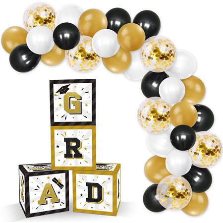 Graduation Decorations Supplies Balloon Boxes Class of 2021 Congrats ...