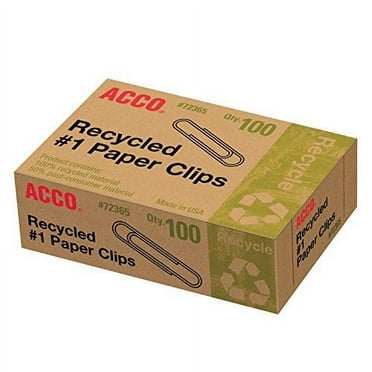ACCO Premium Paper Clips, Smooth, #1, Silver, 100/Box, 10 Boxes/Pack ...